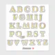 Transparent Metallic Effect Gold Stick On Letters Sticker | Zazzle