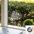 Transparent Minimalist Modern Business QR Code Window Cling | Zazzle