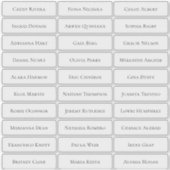 Transparent modern minimalist guest names sticker | Zazzle