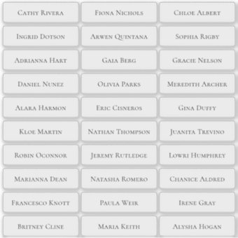 Transparent modern minimalist guest names sticker | Zazzle