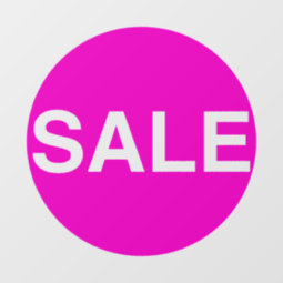 Transparent Neon Pink Window Sale Sign Vinyl Cling | Zazzle