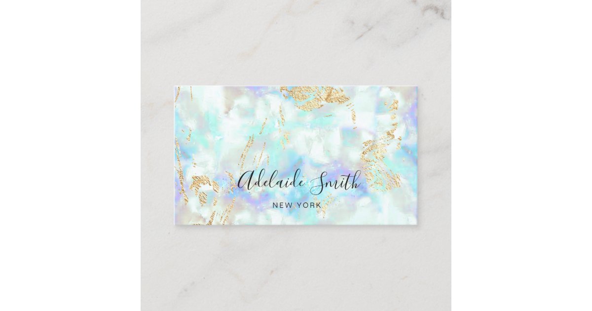 transparent opal design business card | Zazzle