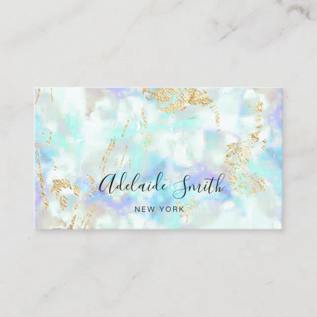 transparent opal design business card | Zazzle
