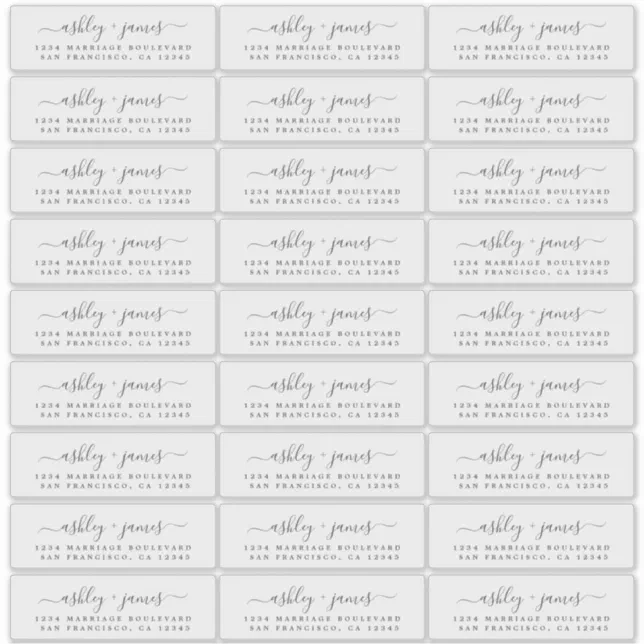Transparent Return Address Labels 4.45 x 1.45" 27x | Zazzle