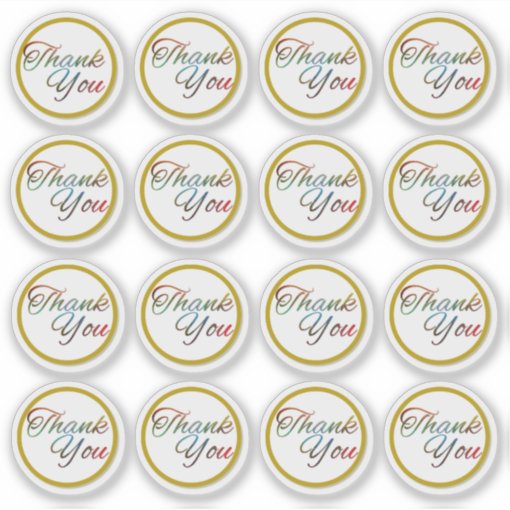 Transparent Round Thank You Stickers | Zazzle
