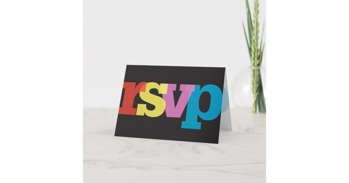 Transparent Serif RSVP Card | Zazzle