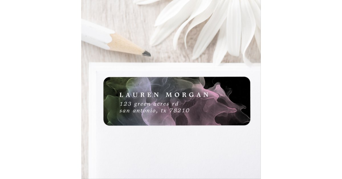 Transparent Silk Elegant Return Address Label | Zazzle