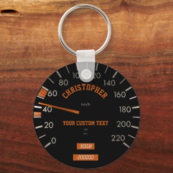 Transparent Speedometer on Dashboard Keychain | Zazzle