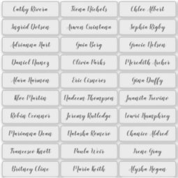 Transparent stylish script guest names sticker | Zazzle