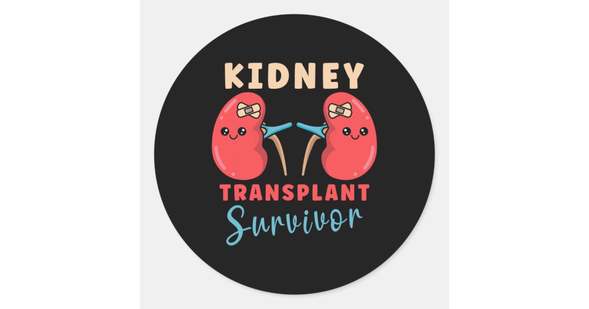 Transplant Kidney Donor Kidney Disease 5 Classic Round Sticker | Zazzle