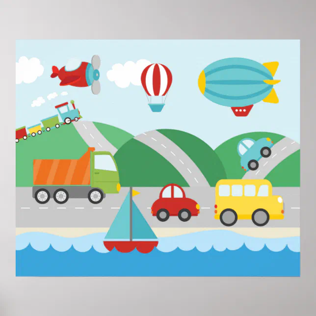 Transport Scene Poster | Zazzle