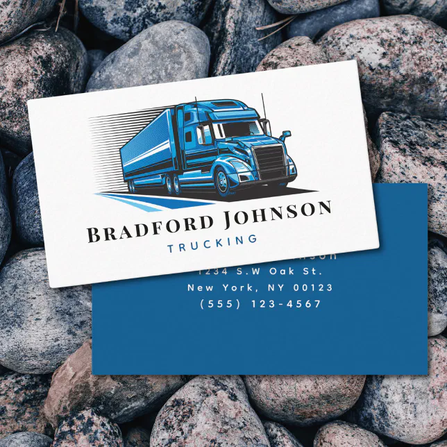 Transport Semi Trucking Trucker Company Business Card | Zazzle