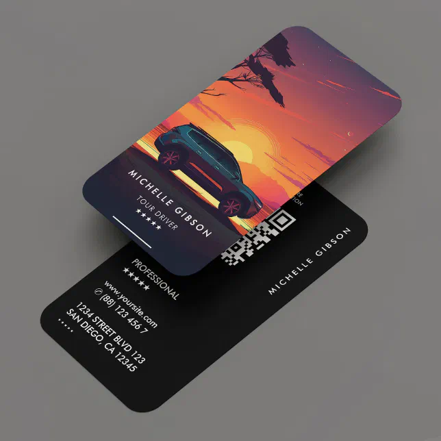 Transport Taxi Driver Tour Guide Minimal Calling Card | Zazzle