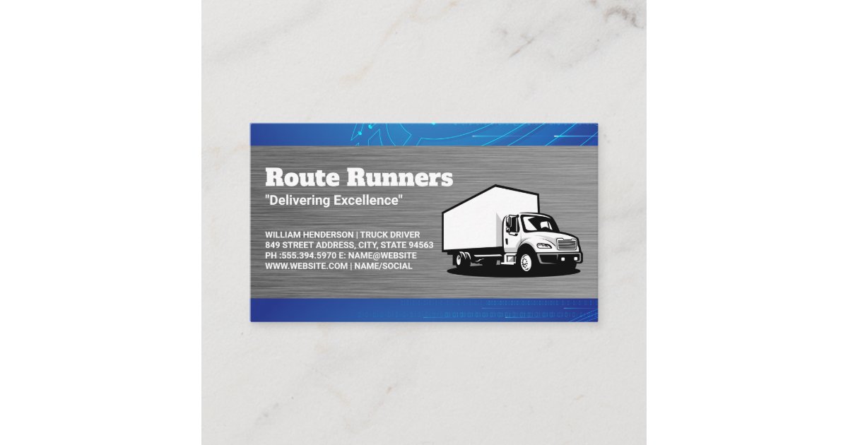 Transport Trucking | Shipping Business Card | Zazzle