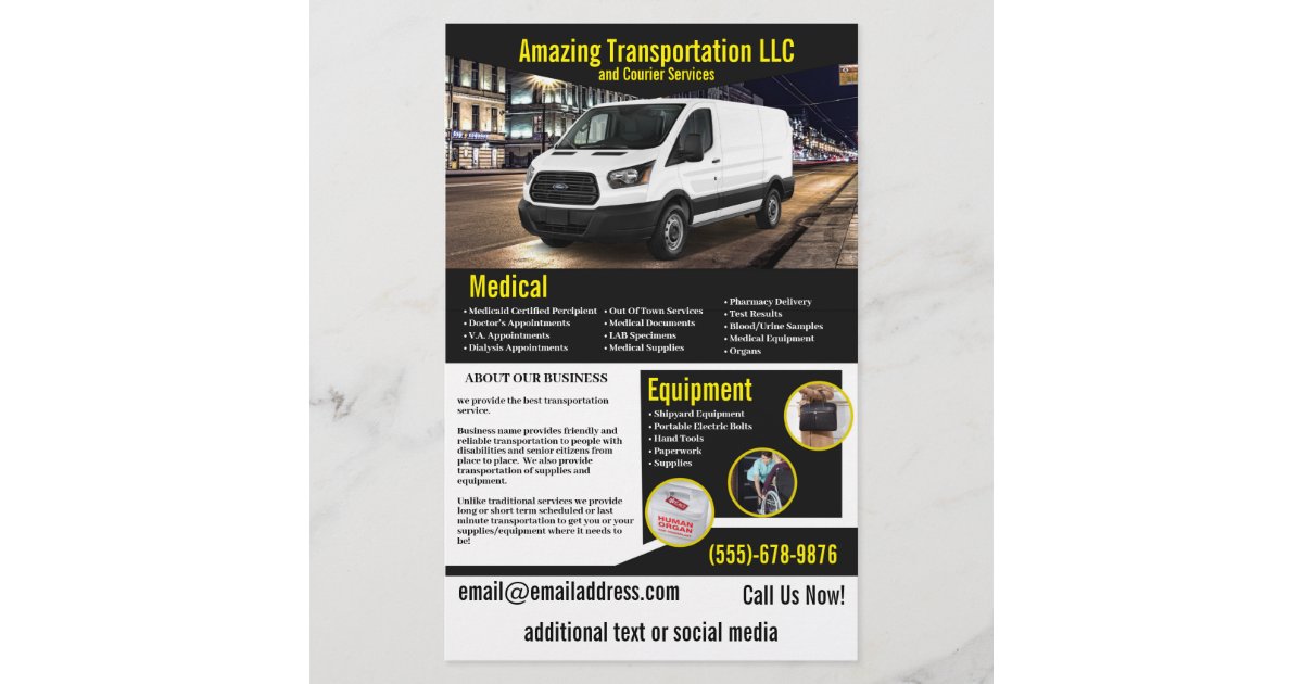 Transportation Company Flyer | Zazzle