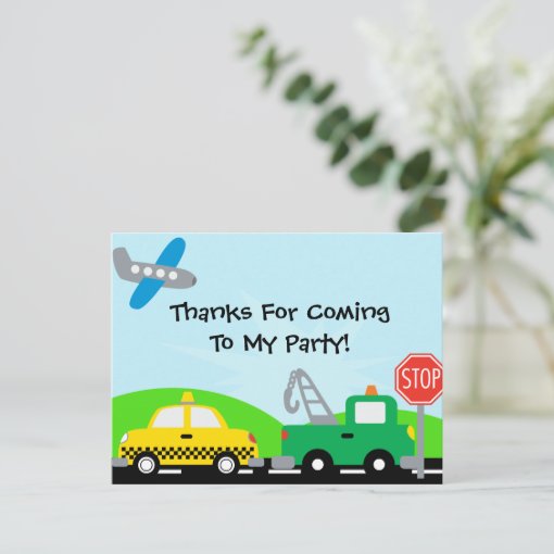 Transportation Helicopter Birthday Thanks Postcard | Zazzle