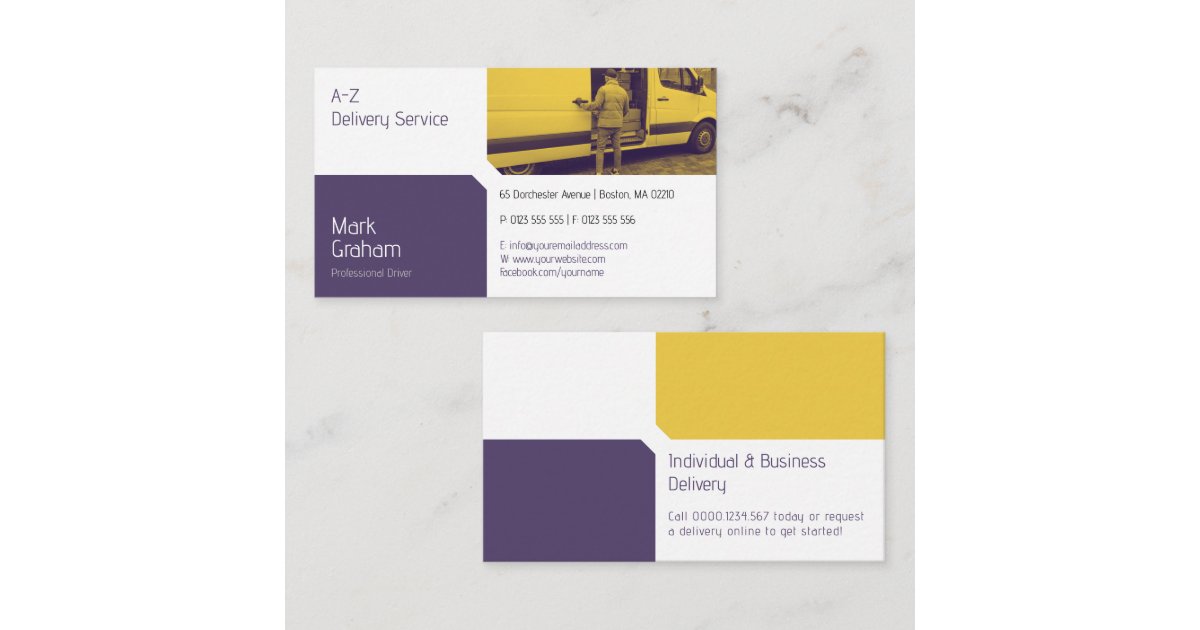 Transportation & Logistic | Delivery Truck Business Card | Zazzle