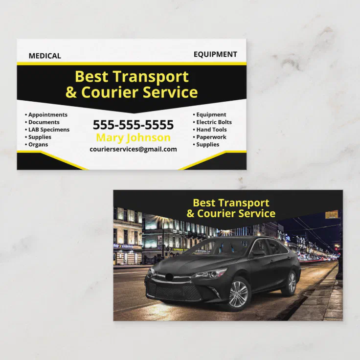 Transportation Service Business Card | Zazzle