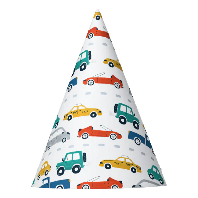 Transportation Theme Birthday Party Hat | Zazzle