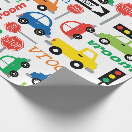 Transportation (Vehicle) Car Truck Bright Color Wrapping Paper | Zazzle