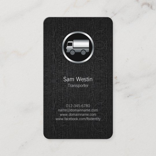 Transporter Box Truck Black Grunge Business Card | Zazzle.com