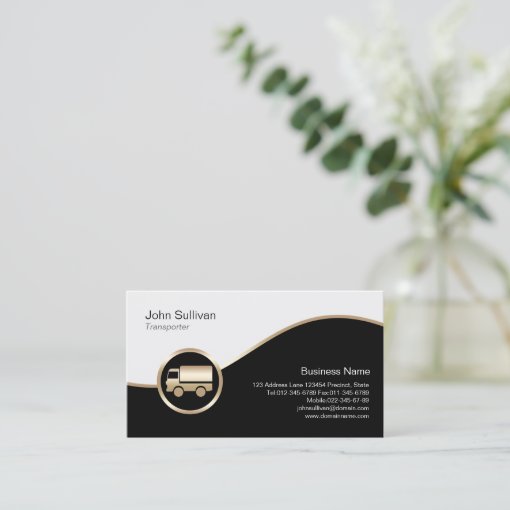 Transporter Business Card Truck TransportationIcon | Zazzle