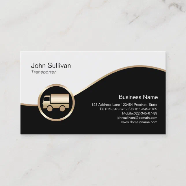 Transporter Business Card Truck TransportationIcon | Zazzle