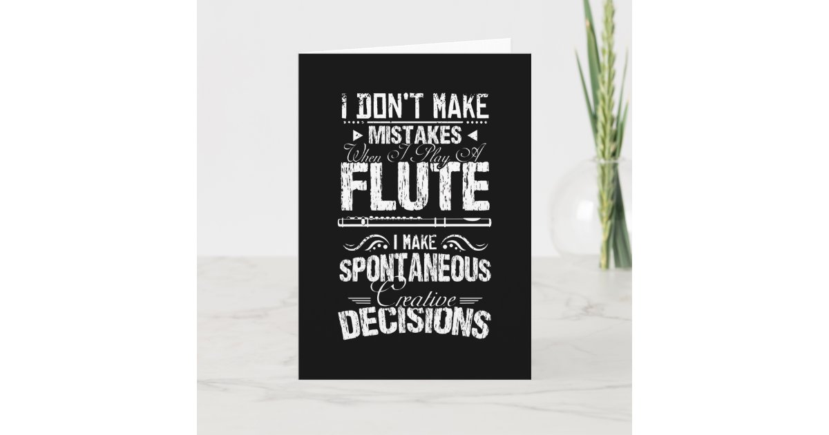 Transverse Flute Card | Zazzle