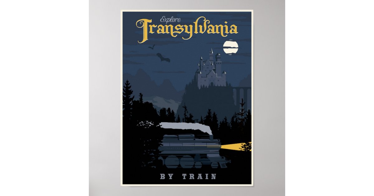 Transylvania by Train travel poster | Zazzle