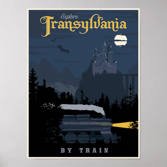 Transylvania by Train travel poster | Zazzle