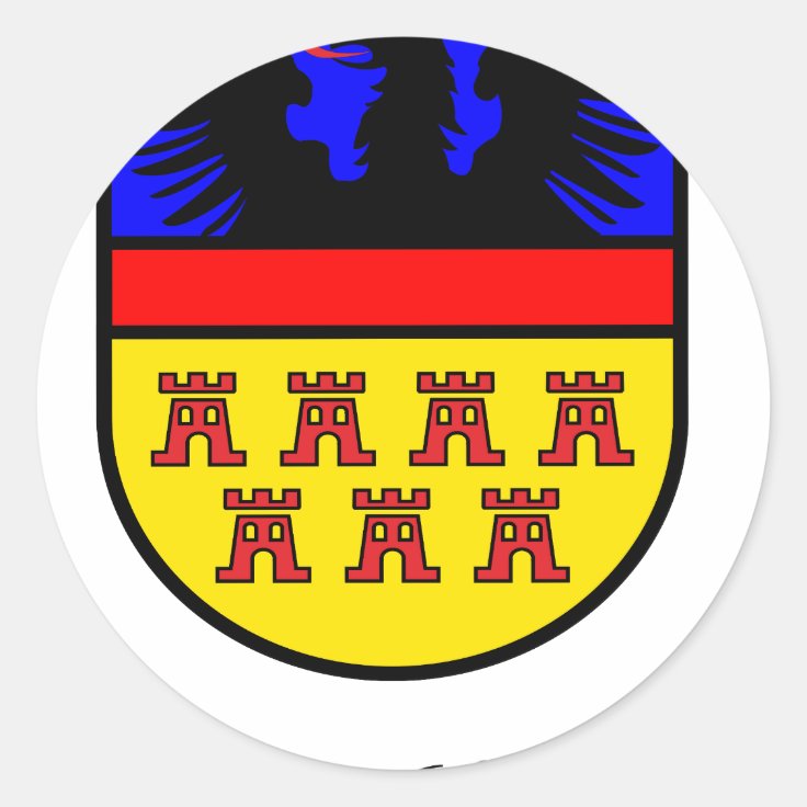 Transylvania coat of arms classic round sticker | Zazzle