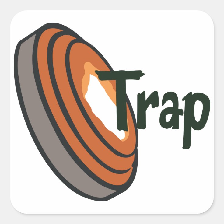Trap Shooting Square Sticker | Zazzle
