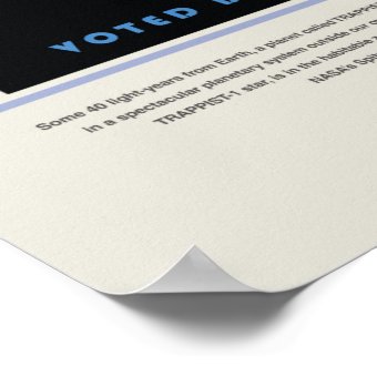 TRAPPIST-1 System Planet 1e retro space tourism ad Poster | Zazzle