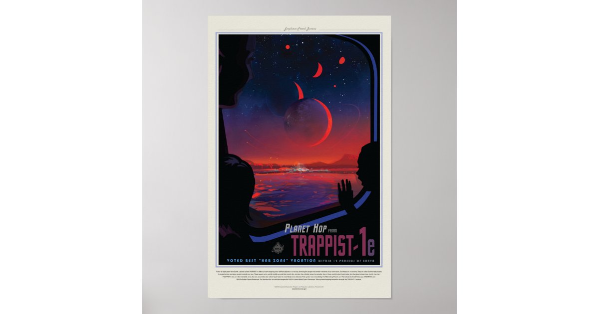 TRAPPIST-1e Exoplanet Poster | Zazzle