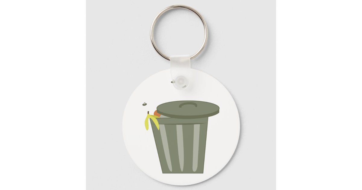 Trash Can Keychain | Zazzle