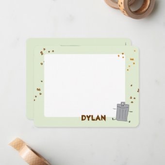 Trash Can Thank you Note Card | Zazzle