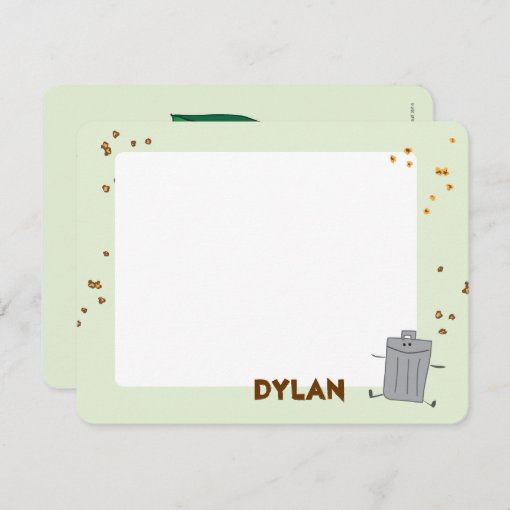 Trash Can Thank you Note Card | Zazzle