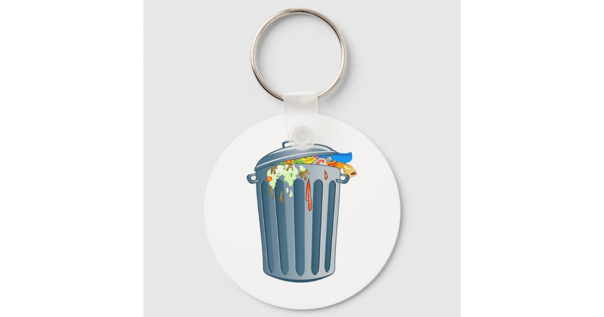 Trash Keychain | Zazzle