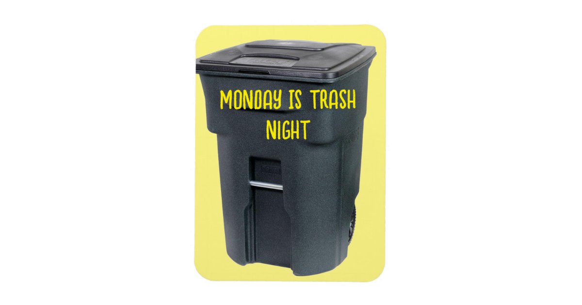 TRASH OUT Reminder Magnet | Zazzle