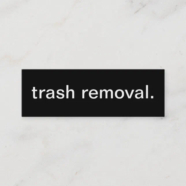 Trash Removal Business Card | Zazzle