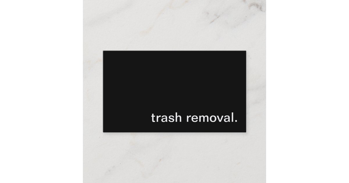 Trash Removal Business Card | Zazzle
