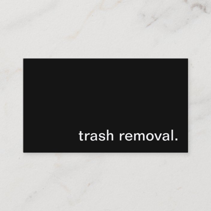 Trash Removal Business Card | Zazzle.com