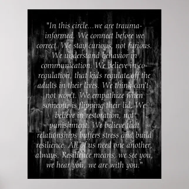 Trauma Informed Quotes Poster | Zazzle