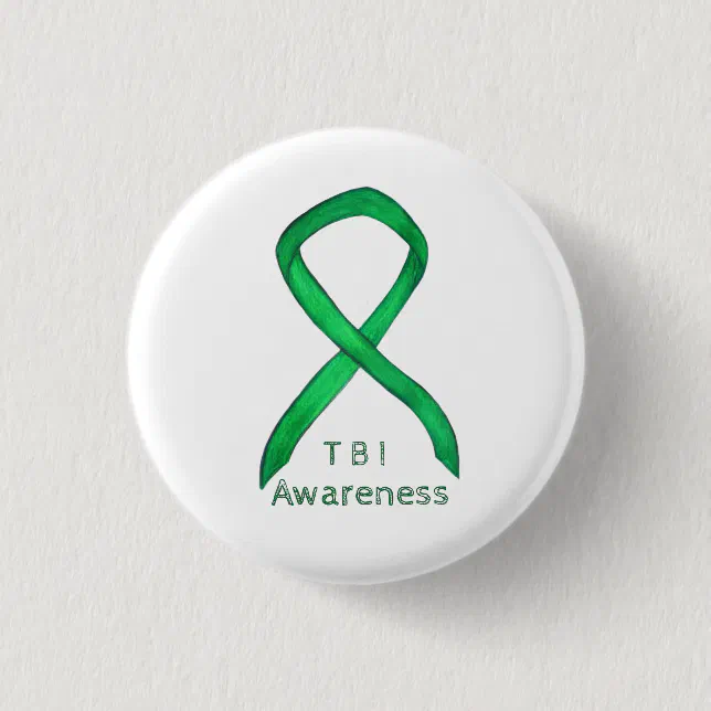 Traumatic Brain Injuries- TBI Awareness Ribbon Pin | Zazzle