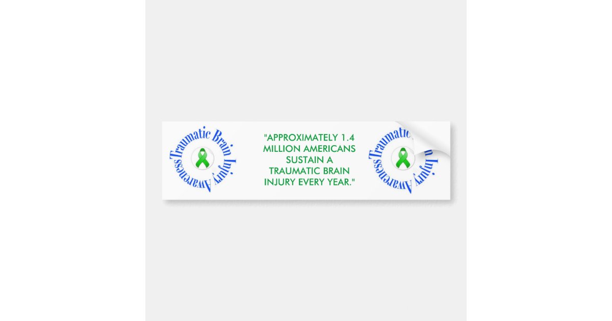Traumatic Brain Injury Awareness Bumper Sticker | Zazzle