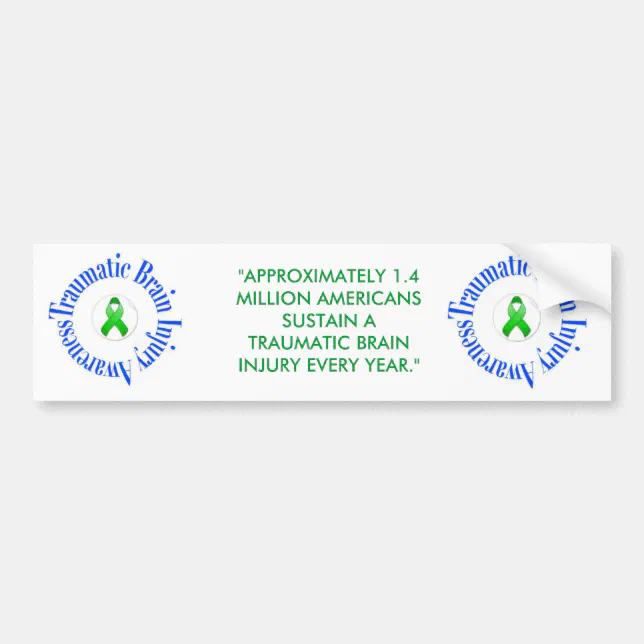 Traumatic Brain Injury Awareness Bumper Sticker | Zazzle