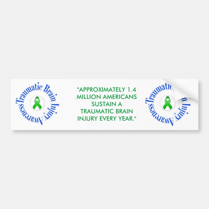 Traumatic Brain Injury Awareness Bumper Sticker | Zazzle.com
