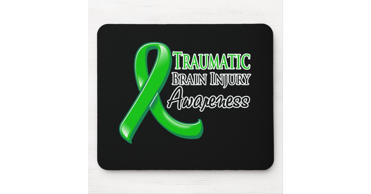 Traumatic Brain Injury Awareness Ribbon Mouse Pad | Zazzle