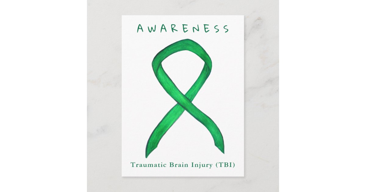 Traumatic Brain Injury Awareness Ribbon TBI Card | Zazzle