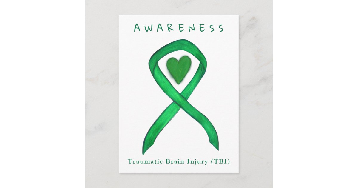Traumatic Brain Injury Awareness Ribbon TBI Card | Zazzle